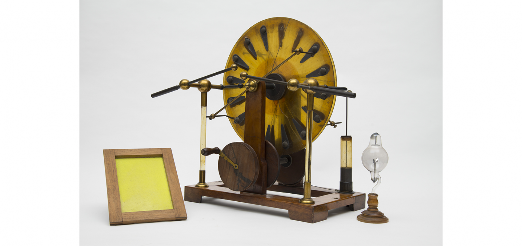 Wimshurst twin plate electrostatic machine and X-ray material | History ...